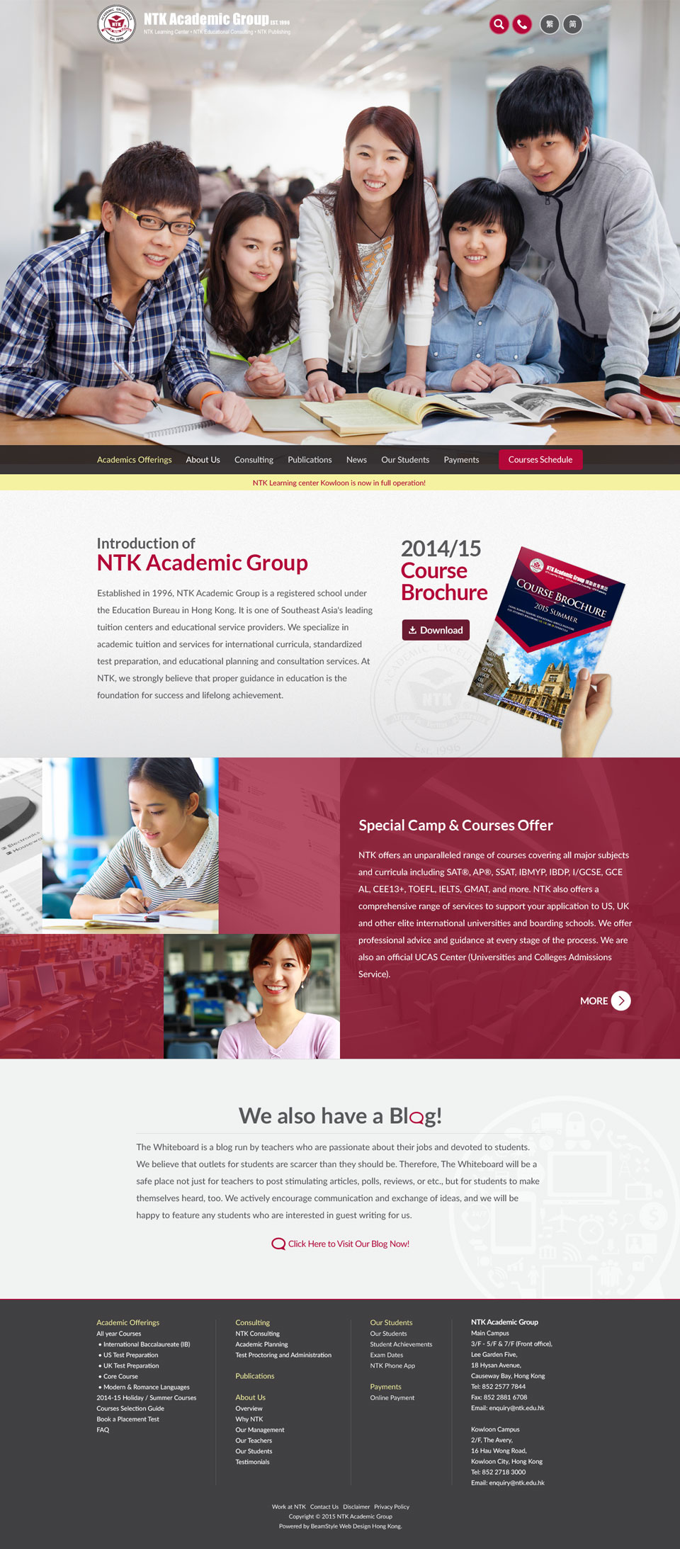NTK Academic Group | BeamStyle Web Design Hong Kong (HK) - Customized Web Solutions